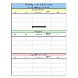 Team Progress Report Template (3) - TEMPLATES EXAMPLE | TEMPLATES EXAMPLE