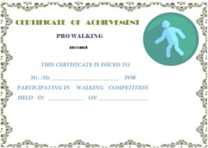 Walking Certificate Templates (8) - TEMPLATES EXAMPLE | TEMPLATES EXAMPLE