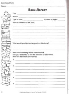 6Th Grade Book Report Template (1) - TEMPLATES EXAMPLE | TEMPLATES EXAMPLE