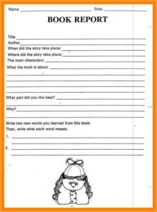 6Th Grade Book Report Template (2) - TEMPLATES EXAMPLE | TEMPLATES EXAMPLE