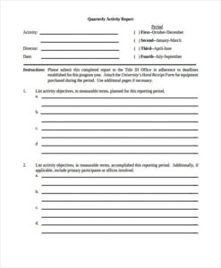 Activity Report Template Word (10) - TEMPLATES EXAMPLE | TEMPLATES EXAMPLE