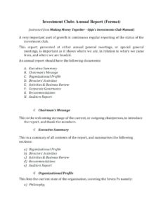 Chairman's Annual Report Template - TEMPLATES EXAMPLE | TEMPLATES EXAMPLE