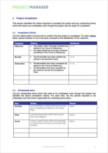 Closure Report Template (6) - TEMPLATES EXAMPLE | TEMPLATES EXAMPLE
