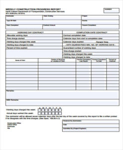 Construction Status Report Template (5) - TEMPLATES EXAMPLE | TEMPLATES ...