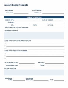 Customer Incident Report Form Template (1) - TEMPLATES EXAMPLE ...