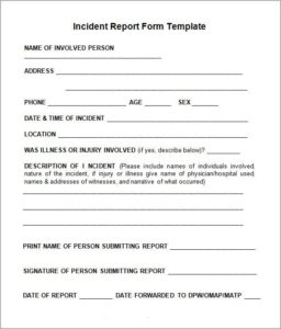 Customer Incident Report Form Template (4) - TEMPLATES EXAMPLE ...