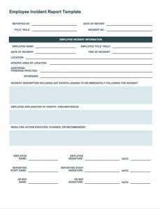 Customer Incident Report Form Template (9) - TEMPLATES EXAMPLE ...