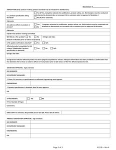 Deviation Report Template (3) - TEMPLATES EXAMPLE | TEMPLATES EXAMPLE