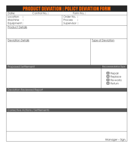 Deviation Report Template (3) - TEMPLATES EXAMPLE | TEMPLATES EXAMPLE