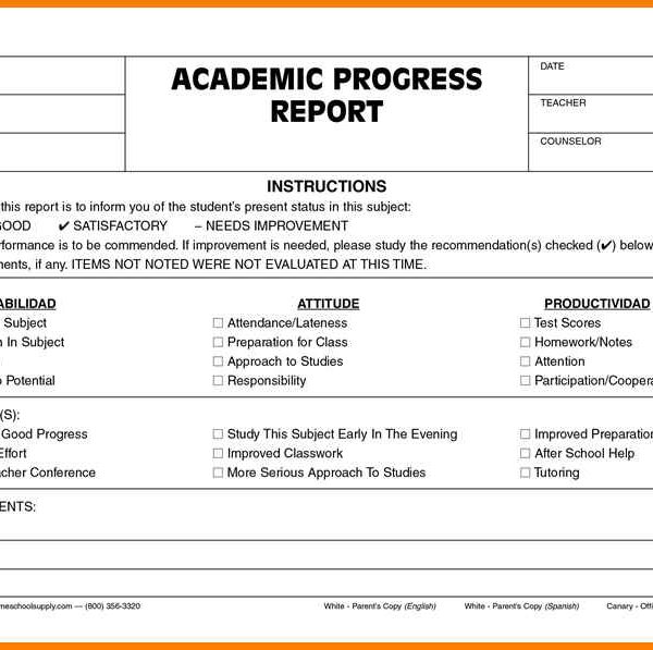 Educational Progress Report Template (2) - TEMPLATES EXAMPLE ...