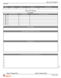 Emergency Drill Report Template (4) - TEMPLATES EXAMPLE | TEMPLATES EXAMPLE