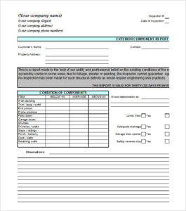 Engineering Inspection Report Template (4) - TEMPLATES EXAMPLE ...