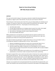 Focus Group Discussion Report Template (5) - TEMPLATES EXAMPLE ...