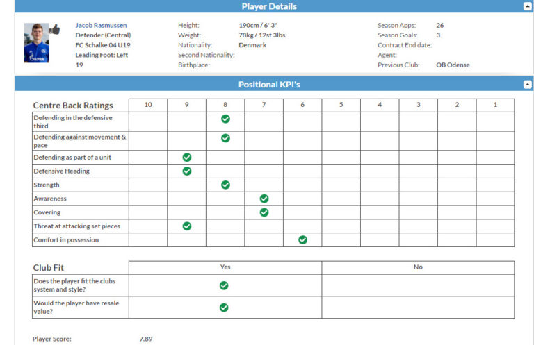 Football Scouting Report Template (1) - TEMPLATES EXAMPLE | TEMPLATES ...