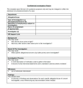 Hr Investigation Report Template (6) - TEMPLATES EXAMPLE | TEMPLATES ...
