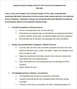 Industry Analysis Report Template (1) - TEMPLATES EXAMPLE | TEMPLATES ...