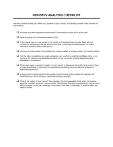 Industry Analysis Report Template (2) - TEMPLATES EXAMPLE | TEMPLATES ...