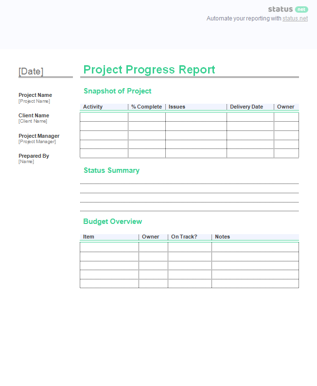 Sample Weekly Report To Boss