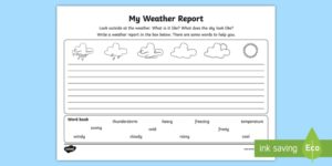 Kids Weather Report Template (2) - TEMPLATES EXAMPLE | TEMPLATES EXAMPLE