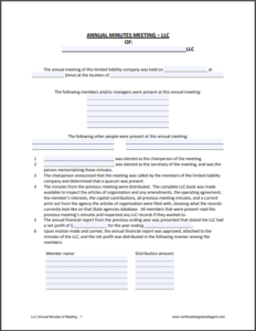 Llc Annual Report Template (2) - TEMPLATES EXAMPLE | TEMPLATES EXAMPLE