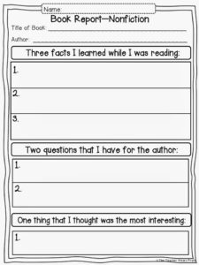 Nonfiction Book Report Template (4) - TEMPLATES EXAMPLE | TEMPLATES EXAMPLE