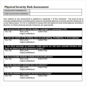 Physical Security Risk Assessment Report Template (4) - TEMPLATES ...