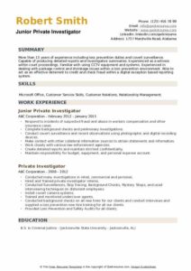 Private Investigator Surveillance Report Template (4) - TEMPLATES ...