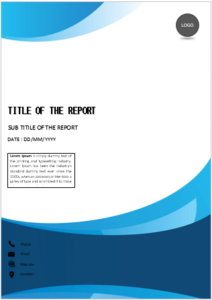 Report Front Page Template (2) - TEMPLATES EXAMPLE | TEMPLATES EXAMPLE
