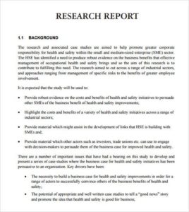 Research Report Sample Template (8) - TEMPLATES EXAMPLE | TEMPLATES EXAMPLE