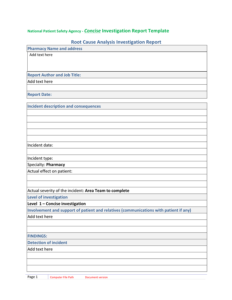 Root Cause Report Template (3) - TEMPLATES EXAMPLE | TEMPLATES EXAMPLE