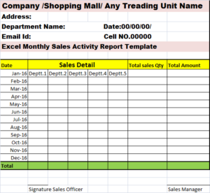 Sales Activity Report Template Excel (1) - TEMPLATES EXAMPLE ...
