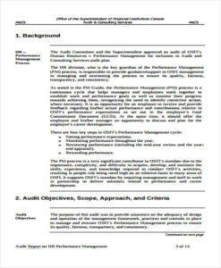 Sample Hr Audit Report Template (6) - TEMPLATES EXAMPLE | TEMPLATES EXAMPLE