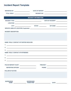 Serious Incident Report Template (3) - TEMPLATES EXAMPLE | TEMPLATES ...