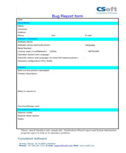Software Problem Report Template (3) - TEMPLATES EXAMPLE | TEMPLATES ...