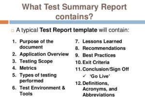 Test Exit Report Template (3) - TEMPLATES EXAMPLE | TEMPLATES EXAMPLE