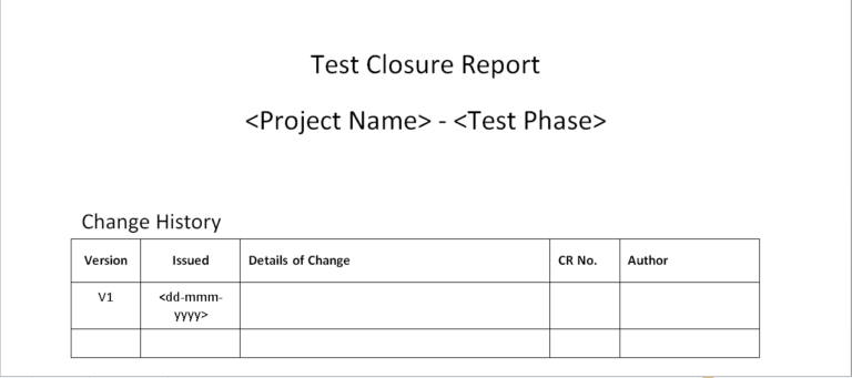 Test Exit Report Template (4) - TEMPLATES EXAMPLE | TEMPLATES EXAMPLE