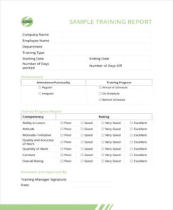 Training Report Template Format (8) - TEMPLATES EXAMPLE | TEMPLATES EXAMPLE
