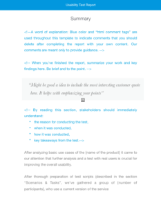 Usability Test Report Template (1) - TEMPLATES EXAMPLE | TEMPLATES EXAMPLE
