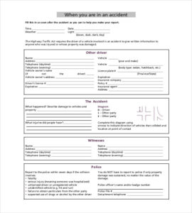 Vehicle Accident Report Template (3) - TEMPLATES EXAMPLE | TEMPLATES ...