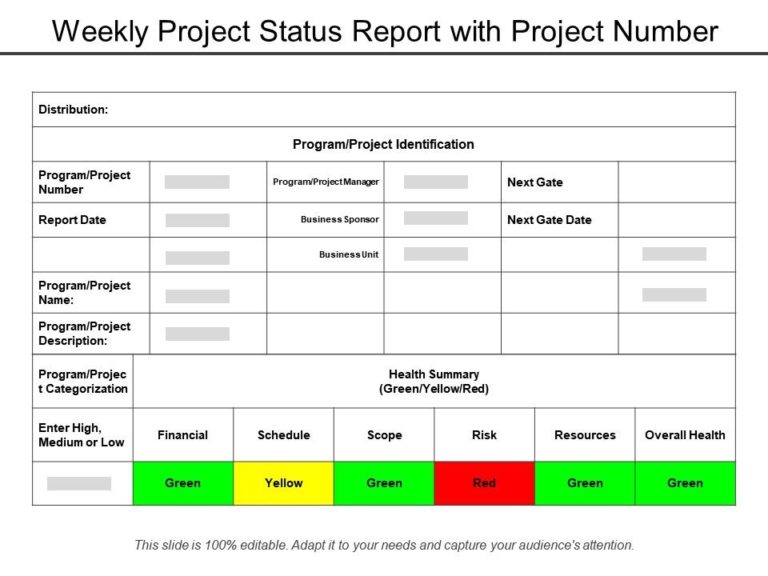 Weekly Project Status Report Template Powerpoint (4) - TEMPLATES ...