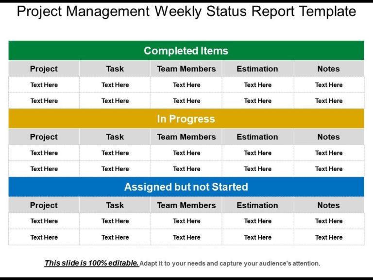 Weekly Project Status Report Template Powerpoint (6) - TEMPLATES ...
