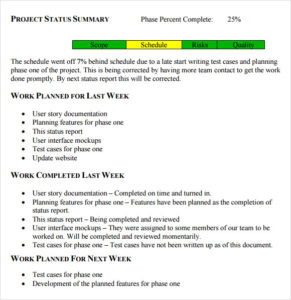 Work Summary Report Template (3) - TEMPLATES EXAMPLE | TEMPLATES EXAMPLE