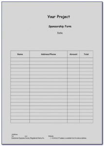 Blank Sponsorship Form Template (7) - TEMPLATES EXAMPLE | TEMPLATES EXAMPLE