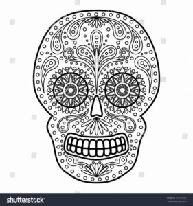Blank Sugar Skull Template (7) - TEMPLATES EXAMPLE | TEMPLATES EXAMPLE