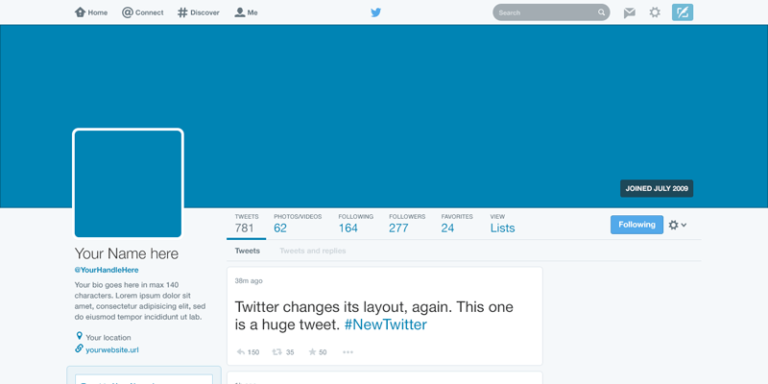Blank Twitter Profile Template (5) - TEMPLATES EXAMPLE | TEMPLATES EXAMPLE