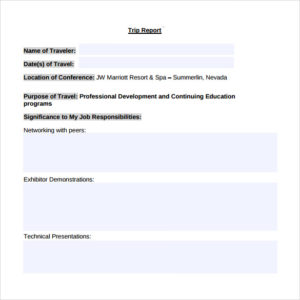 Business Trip Report Template (2) - TEMPLATES EXAMPLE | TEMPLATES EXAMPLE