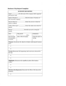 Business Trip Report Template Pdf (1) - TEMPLATES EXAMPLE | TEMPLATES ...