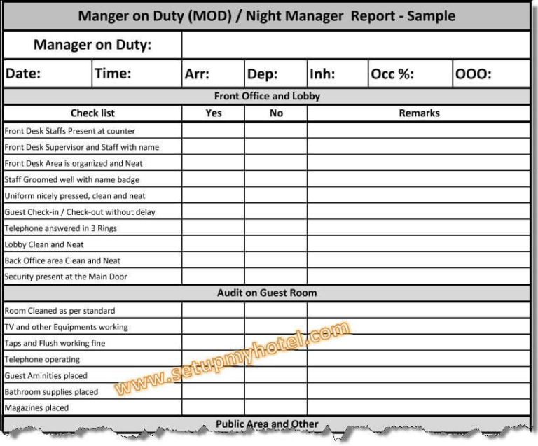 Check Out Report Template (1) - TEMPLATES EXAMPLE | TEMPLATES EXAMPLE