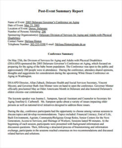 Conference Report Template (10) - TEMPLATES EXAMPLE | TEMPLATES EXAMPLE