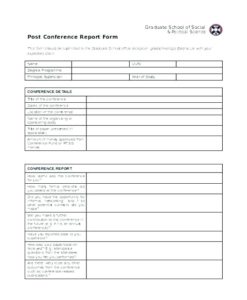 Conference Report Template (8) - TEMPLATES EXAMPLE | TEMPLATES EXAMPLE